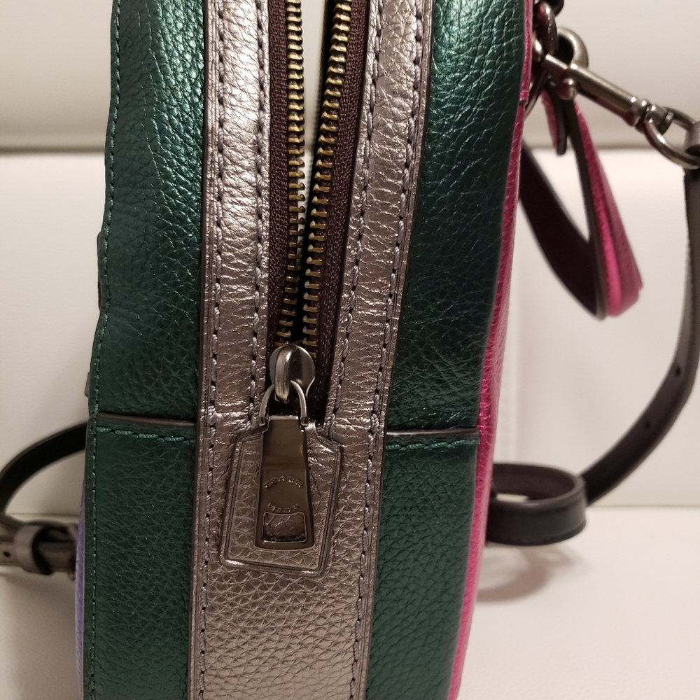 Coach Color Blocked Backpack W/Matching Mini - Gem